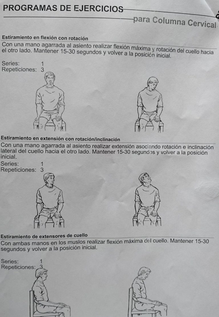 Programas De Ejercicios Para Columna Cervical